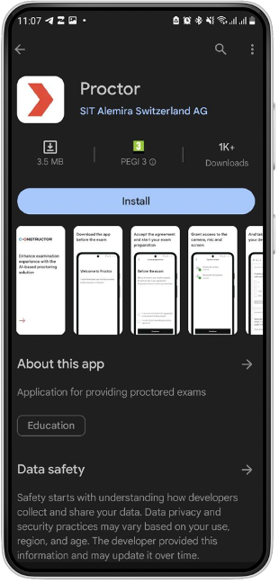 Proctor mobile app
